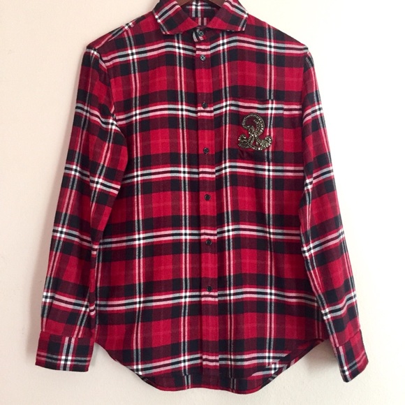 Polo Ralph Lauren | Tops | Polo Ralph Lauren Red Plaid Flannel Shirt ...